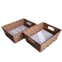 China Wicker-style Woven Trapezoidal PP Storage Basket - Eco-Friendly Desktop Organizer for sale