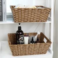 China Wicker-style Woven Trapezoidal PP Storage Basket - Eco-Friendly Desktop Organizer for sale