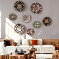 China Rattan Creative Handmade Wall Hanging Decoration Wall Art Home Decor for sale