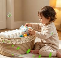 China Eco-Friendly Customizable Cotton Rope Storage Basket with Lace Trim for sale