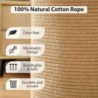 China Handmade Eco-Friendly Cotton Rope Storage Basket with Durable Handle for sale