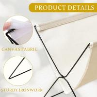 China 35CM Modern Magazine Holder With Sturdy Metal Frame And Fabric Lining for sale