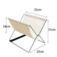 China 35CM Modern Magazine Holder With Sturdy Metal Frame And Fabric Lining for sale
