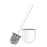 China RV Silicone Toilet Brush Set with Wall Mounted Anti-Drip Drainage Holder for sale