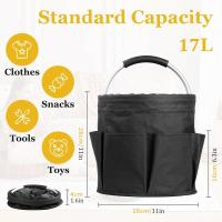 China Foldable Portable Picnic Basket Multi Purpose Storage Travel Organizer for sale