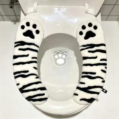 China Washable Reusable Toilet Seat Cover With TPR Adhesive Back For Comfort for sale
