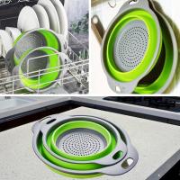 China Kitchen Space Saving Collapsible Colander and Foldable Strainer for sale