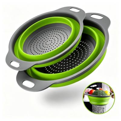China Kitchen Space Saving Collapsible Colander and Foldable Strainer for sale