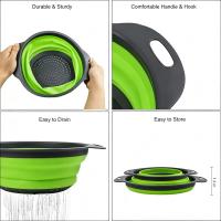 China Kitchen Space Saving Collapsible Colander and Foldable Strainer for sale