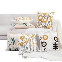 China 18 X 18Inch 3D Embroidery Throw Pillow Cover With Hidden Zipper For Sofa Bed for sale