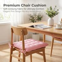 China 15.7 X 15.7 In Warm Corduroy Cushion Chair Pink Cord Cushions With Ties for sale