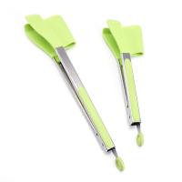 China Heat Resistant Silicone Food Clip With Non-Slip Tips And One Handed Spring Action Serving Tongs for sale