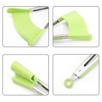 China Heat Resistant Silicone Food Clip With Non-Slip Tips And One Handed Spring Action Serving Tongs for sale