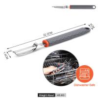 China Stainless Steel Straight-Cut Vegetable Fruit Peeler with Ergonomic Grip for sale