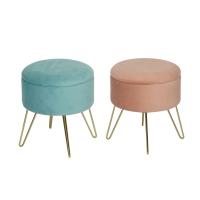 China Metal Legs Dual Purpose Storage Round Non Slip Space Saving Home Houseware for sale