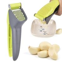 China Stainless Steel Garlic Press With Ergonomic Handle And Easy-Clean Basket for sale