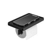 China Self Adhesive Wall Mounted Toilet Tissue Holder Drop Proof Design Space Saving Shelf for sale