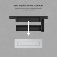 China Self Adhesive Wall Mounted Toilet Tissue Holder Drop Proof Design Space Saving Shelf for sale