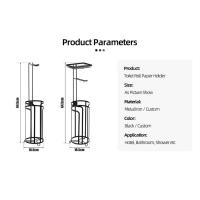 China Freestanding Toilet Paper Holder Stand With Weighted Base And Bronze Finish For Bathroom for sale