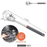 China Anti-slip Rust-resistant Stainless Steel Noodle Scooper with Tooth-edged Bowl for sale