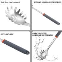 China Anti-slip Rust-resistant Stainless Steel Noodle Scooper with Tooth-edged Bowl for sale