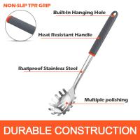 China Anti-slip Rust-resistant Stainless Steel Noodle Scooper with Tooth-edged Bowl for sale