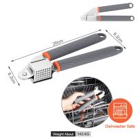 China Stainless Steel Garlic Press And Peeler Set With Non Slip Grip Rust Resistant Design for sale