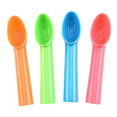 China Colorful Plastic Ice Cream Scoop With Thickened Sturdy Bowl Comfort Grip Handle for sale