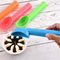 China Colorful Plastic Ice Cream Scoop With Thickened Sturdy Bowl Comfort Grip Handle for sale