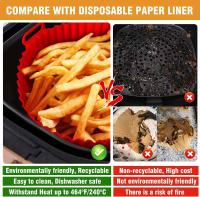 China 8 Inch Round Air Fryer Silicone Pot High-Temperature Rated Non-Stick Oven Liner for sale
