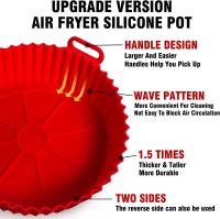 China 8 Inch Round Air Fryer Silicone Pot High-Temperature Rated Non-Stick Oven Liner for sale