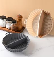China Reusable Non-stick Silicone Air Fryer Liner Heat Resistant to 230° Baking Tray Pad for sale