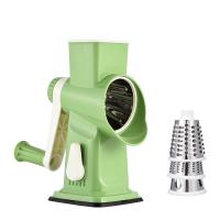 China Manual Rotary Vegetable Cutter With Stainless Steel Drum For Countertop Slicing And Shredding for sale