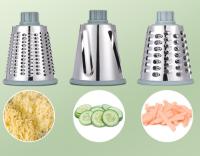 China Manual Rotary Vegetable Cutter With Stainless Steel Drum For Countertop Slicing And Shredding for sale