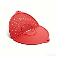 China Hollow Center Folding Silicone Pot Lid Anti Splash Grease Guard Cover for sale