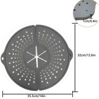China Hollow Center Folding Silicone Pot Lid Anti Splash Grease Guard Cover for sale