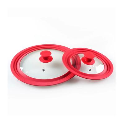 China Heat-resistant Silicone Pot Lid with Non-scratch Rim and Flexible Fit for Kitchen Steamer Cover for sale