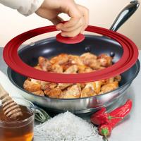 China Heat-resistant Silicone Pot Lid with Non-scratch Rim and Flexible Fit for Kitchen Steamer Cover for sale