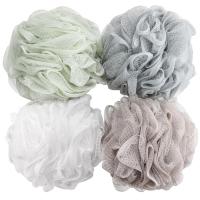 China Exfoliating Body Mesh Bath Sponge Shower Loofah Scrubber With Loop for sale