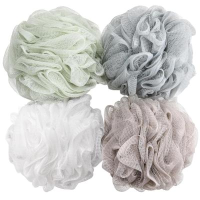 China Exfoliating Body Mesh Bath Sponge Shower Loofah Scrubber With Loop for sale