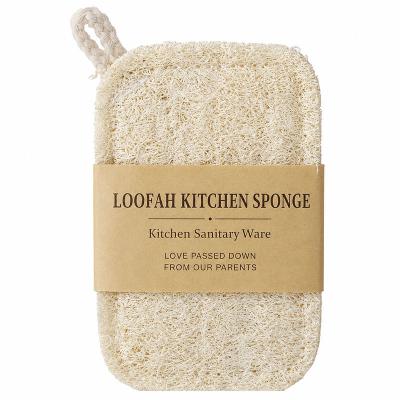 China Biodegradable Non-Scratch Loofah Scrubber Sponge Absorbent Dish Washing Pad for sale