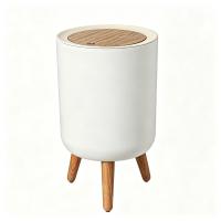 China Kitchen Bathroom Slim Open Top Trash Can With Lid Essential Household Supplies for sale