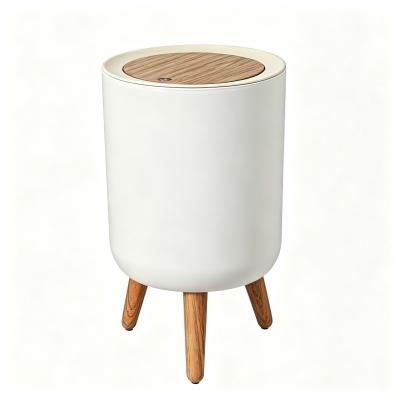 China Kitchen Bathroom Slim Open Top Trash Can With Lid Essential Household Supplies for sale
