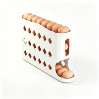 China Stackable  Kitchen Rolling Egg Storage Box Fridge Egg Holder Rack for sale