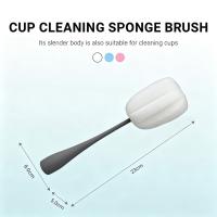 China Long Handle Sponge Bottle Brush Non-Scratch Reusable Cleaning Brush for Kitchen for sale