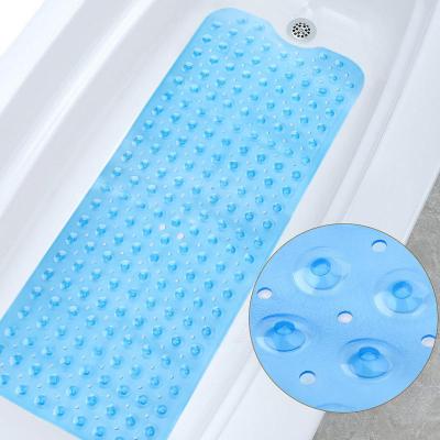 China Non Slip Washable Bath Mat  Bath Tub Shower Mats With Drain Holes For Safety for sale