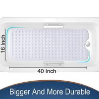 China Non Slip Washable Bath Mat  Bath Tub Shower Mats With Drain Holes For Safety for sale
