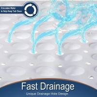 China Non Slip Washable Bath Mat  Bath Tub Shower Mats With Drain Holes For Safety for sale