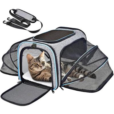 China Airline Approved Expandable Pet Carrier Soft Sided Pet Travel Carrier Bag for sale