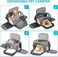 China Airline Approved Expandable Pet Carrier Soft Sided Pet Travel Carrier Bag for sale